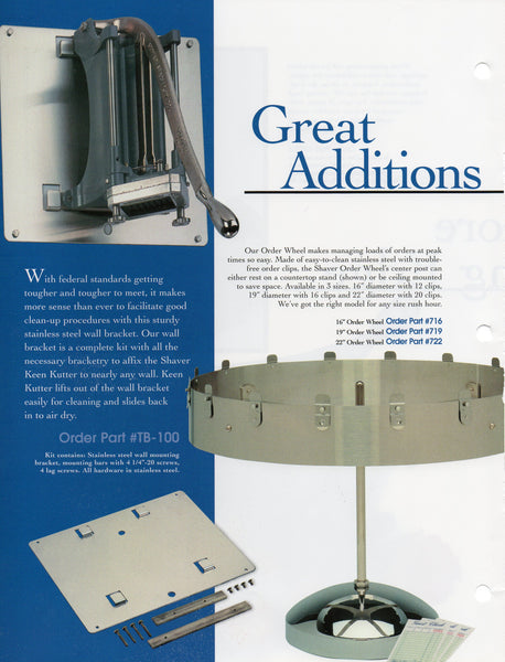 Shaver Order Wheel – Shaver Specialty Company